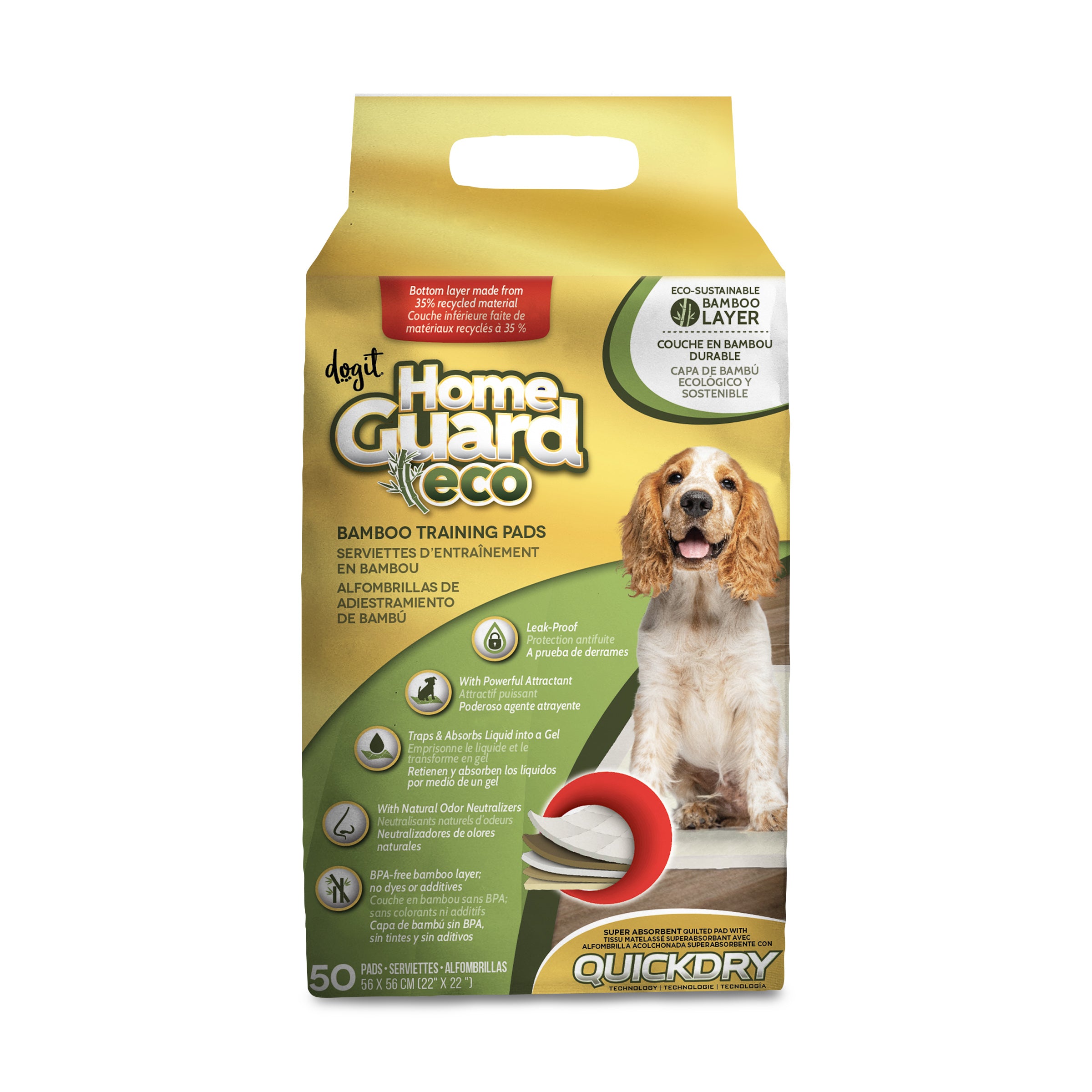 DOGIT HOME GUARD ALFOMBRILLA EDUCADORA BAMBOO M 50UNID | PetPartners CL